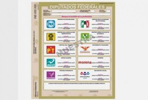 INE publica diseño de boleta electoral para elección de diputados ...
